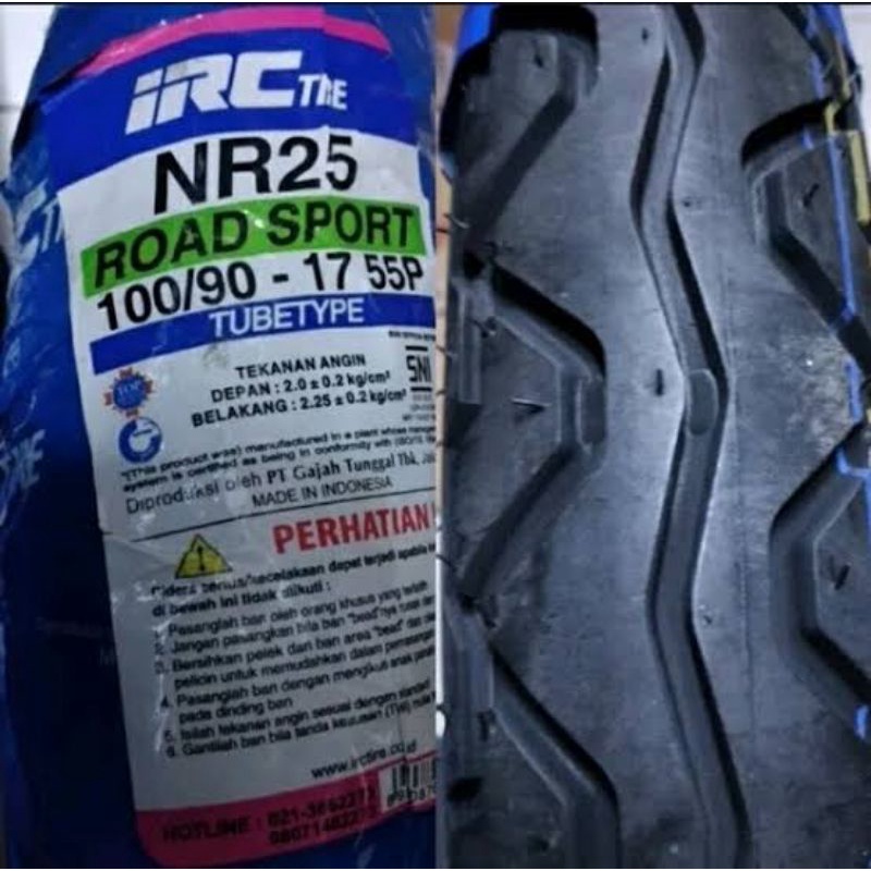 Jual Ban 100/90- 17 IRC tubeless, tube tipe, megapro monoshock, verza ...