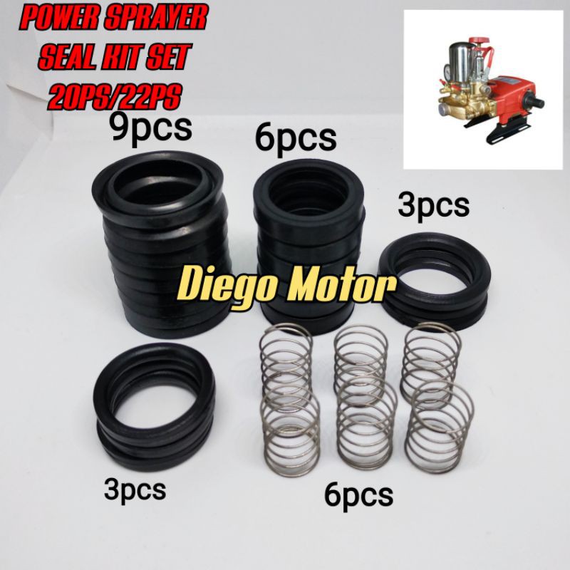Jual SP20 SP22 Oil Seal Kit Sil Komplit Pompa Power Sprayer Steam ...