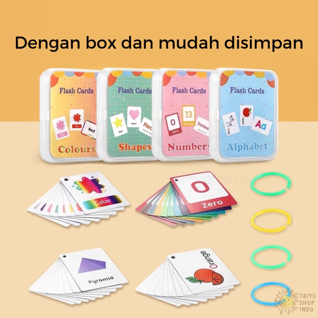Jual TAIYO Flash Card Anak Kartu Pintar Edukasi Belajar Bahasa Inggris ...