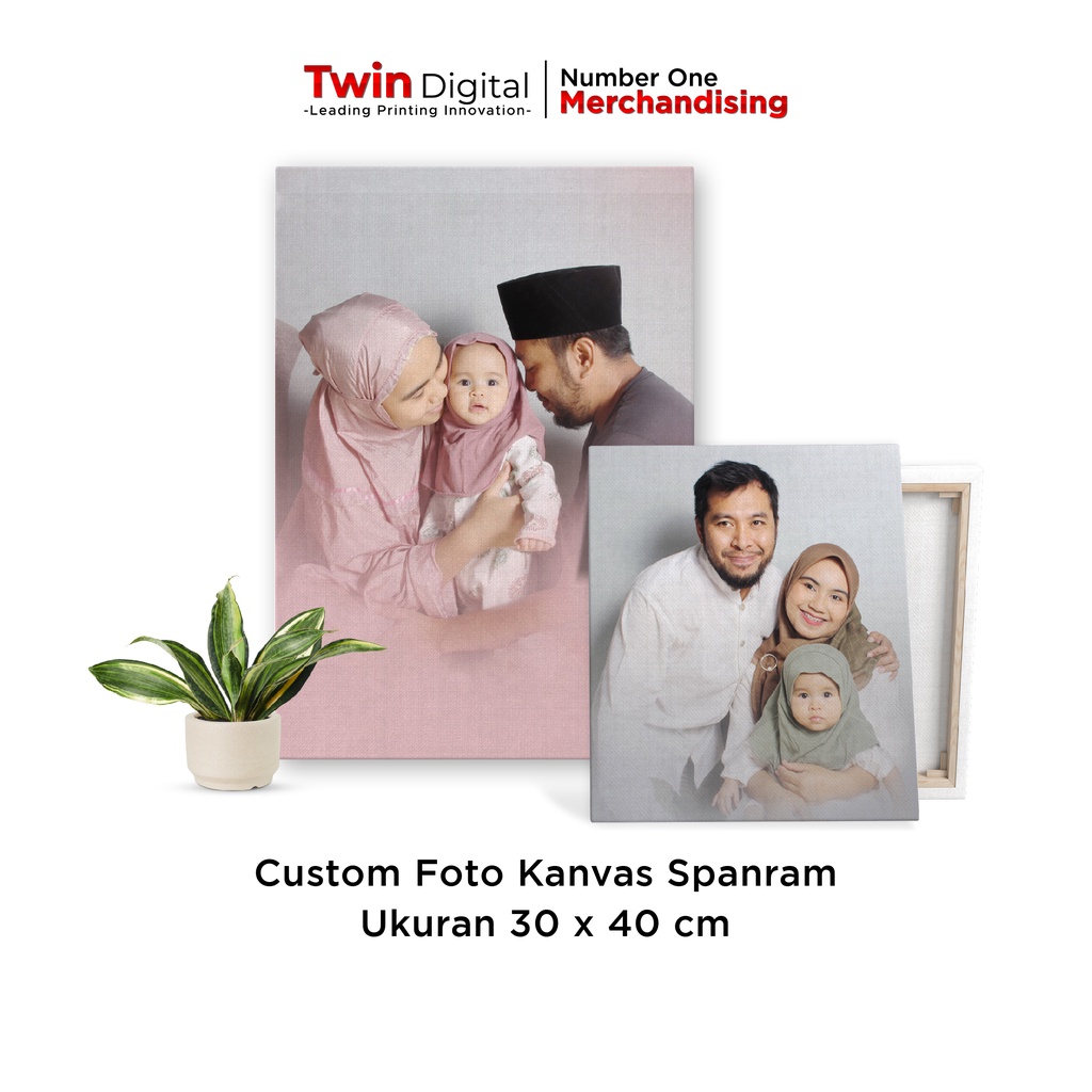 Jual Twindigital Custom Cetak Foto Family Kanvas Spanram Include Frame ...