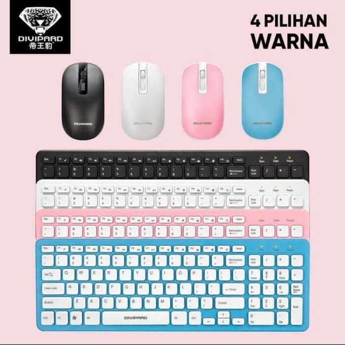 Jual Keyboard Mouse Divipard KM530 Wireless Combo | Shopee Indonesia