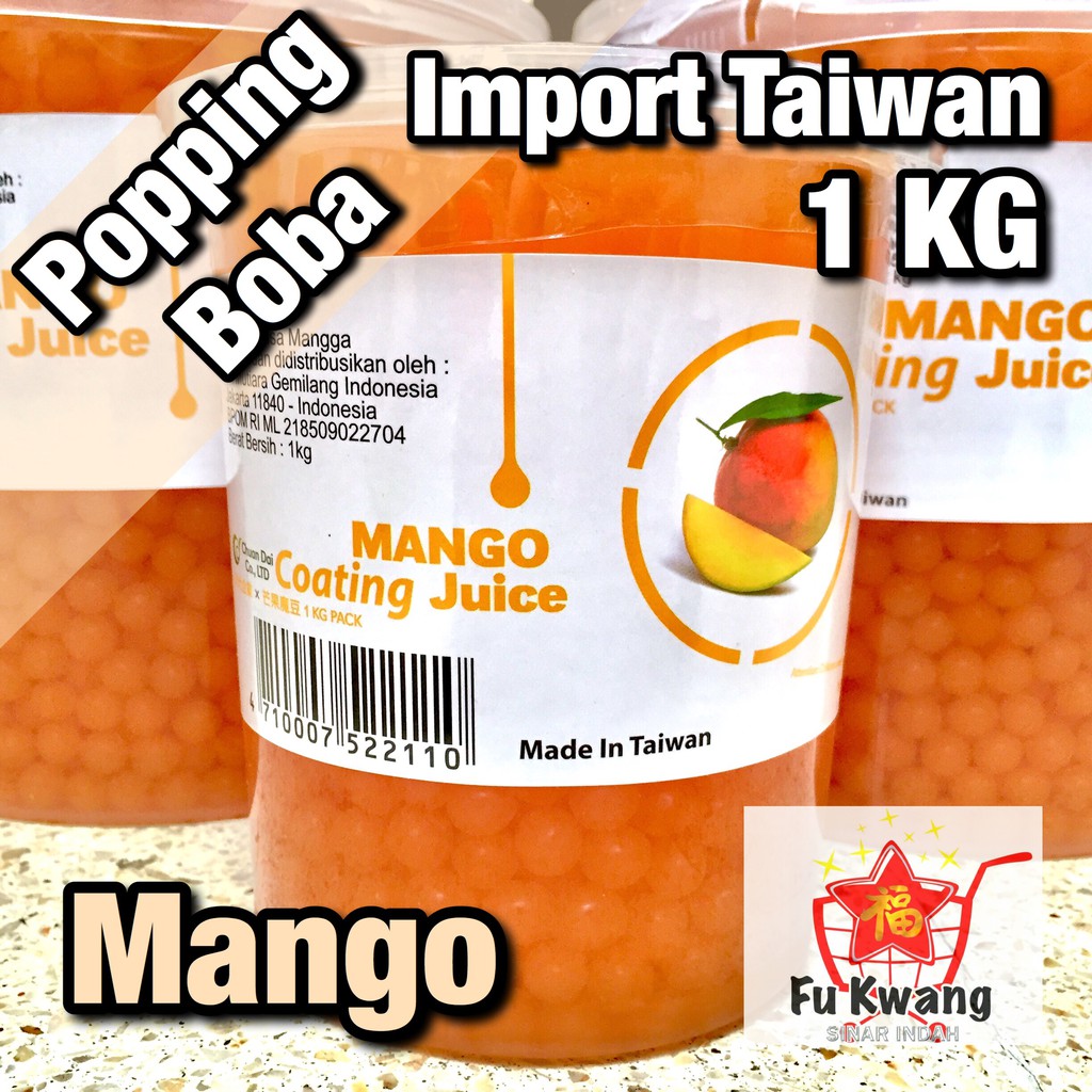 Jual Khusus Gosend - Popping Boba Rasa Mango Mangga Import Taiwan 1 kg ...