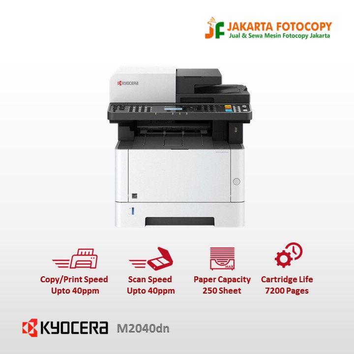 Jual Mesin Fotocopy Kyocera Ecosys M2040dn Copy Print Bw Scan Color