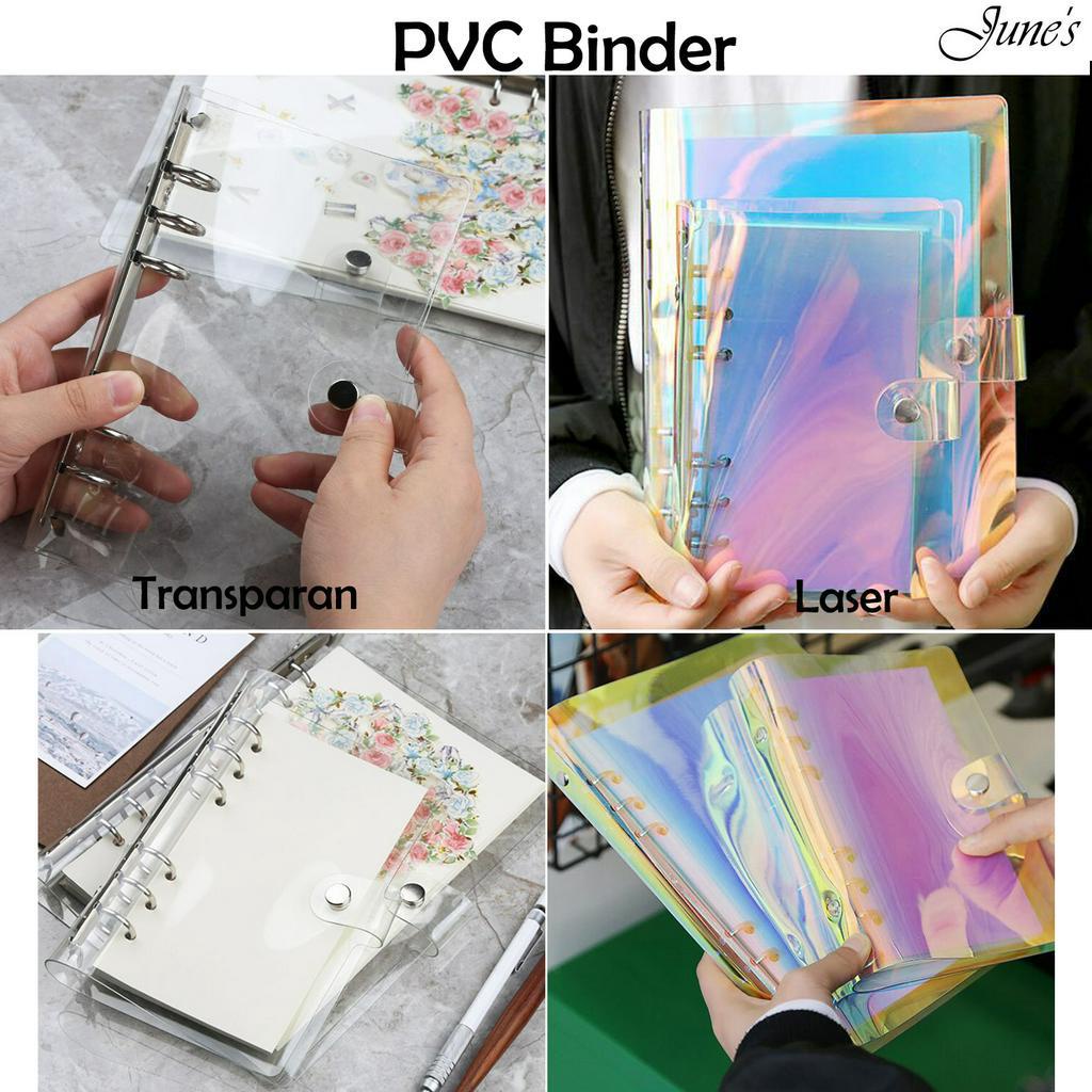 Jual Binder Clear Transparent Binder A5/16/A7 Notebook Laser PVC Cover ...
