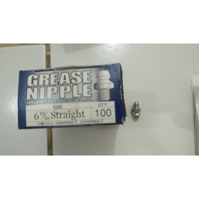 Jual Nipple Nepel Gemuk Grease 6mm 6 mm Lurus Japan | Shopee Indonesia