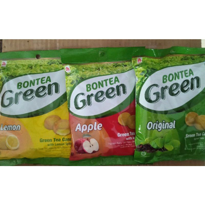 Jual Permen Bontea Green isi 50 biji ori/green tea, apel, lemon ...