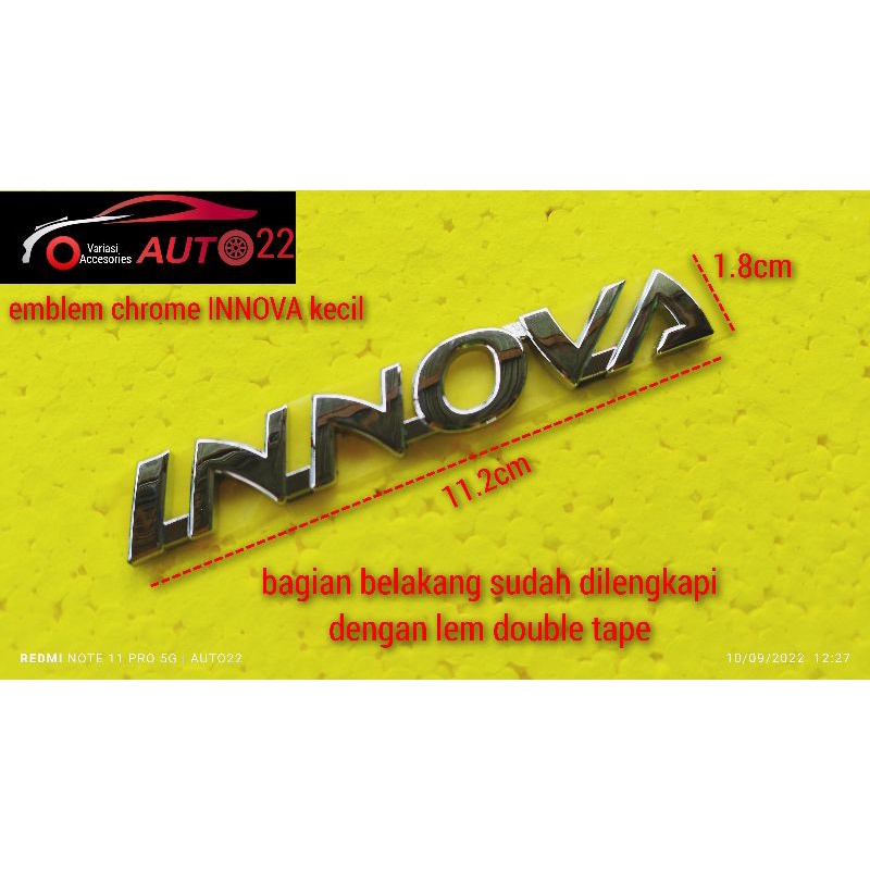 Jual emblem innova tulisan innova logo innova kecil biasa di gunakan ...
