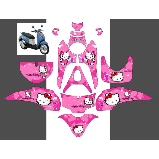 Jual Decal full body Scoopy karbu variasi custom design suka2 striping ...