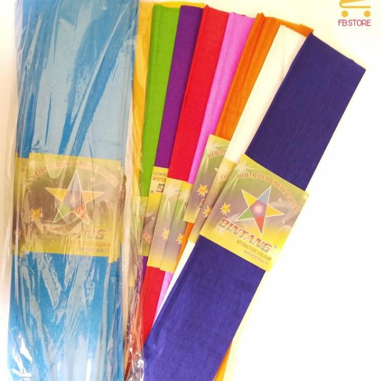 Jual Recomend kertas krep / coloured crepe paper ukuran +-61x117,5cm ...