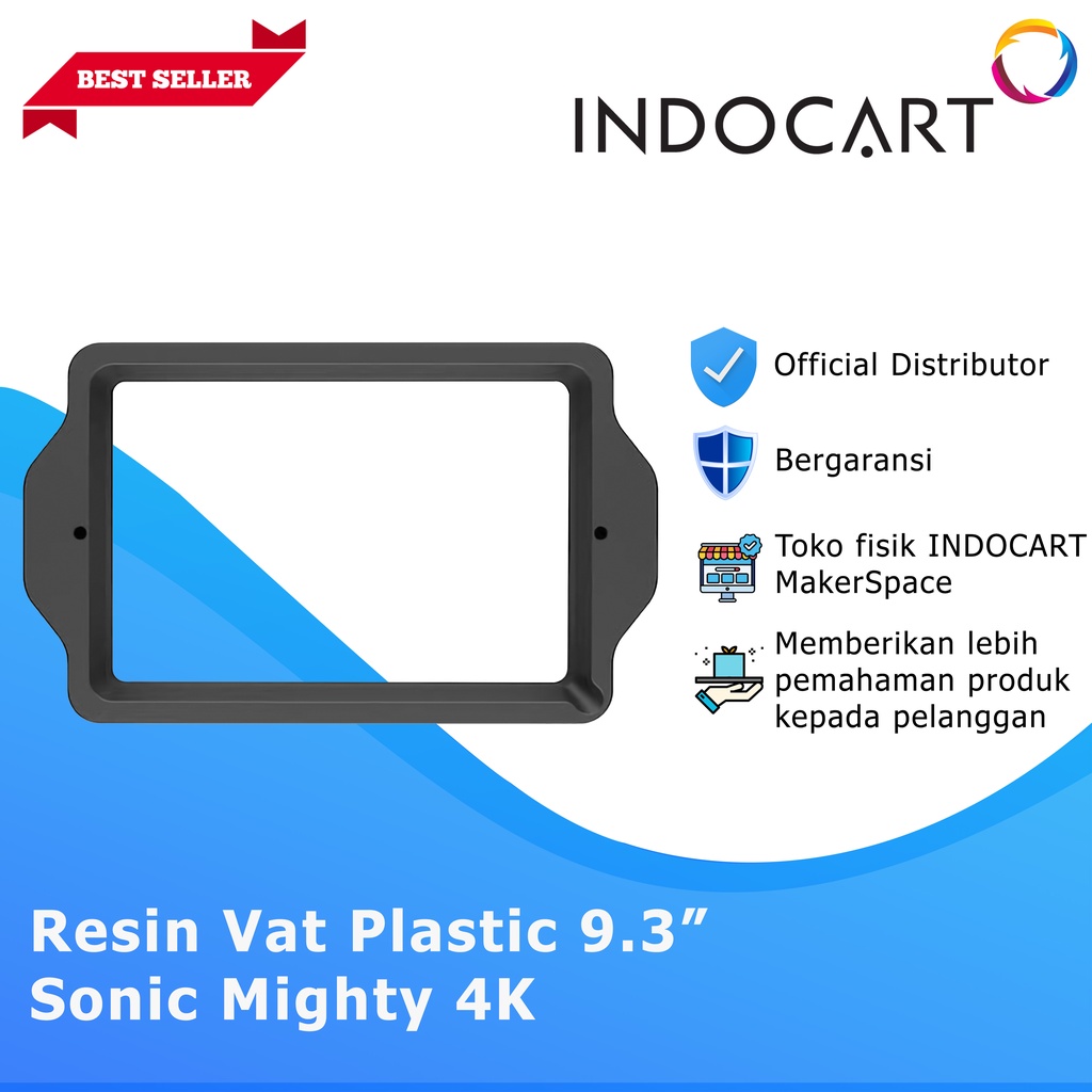 Jual INDOCART Resin Vat - Plastic 9.3" 3D Printer for Sonic Mighty 4K ...