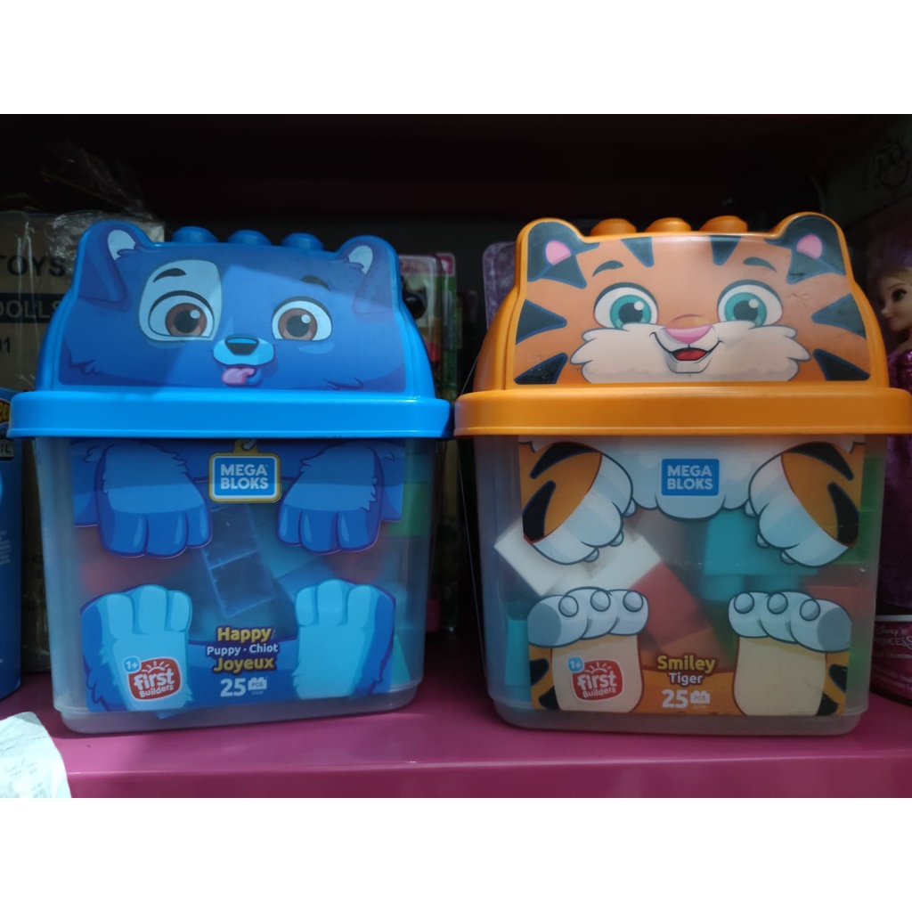 Jual Mega Bloks Happy puppy Smiley tiger main balok first builders 25 ...