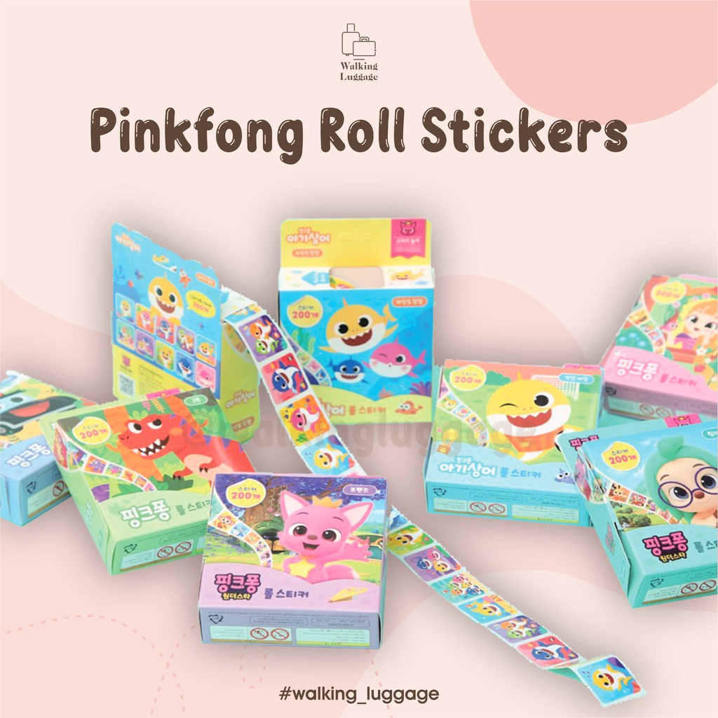 Jual Pinkfong Roll Sticker | Stiker Pinkfong Anak (Made in Korea ...