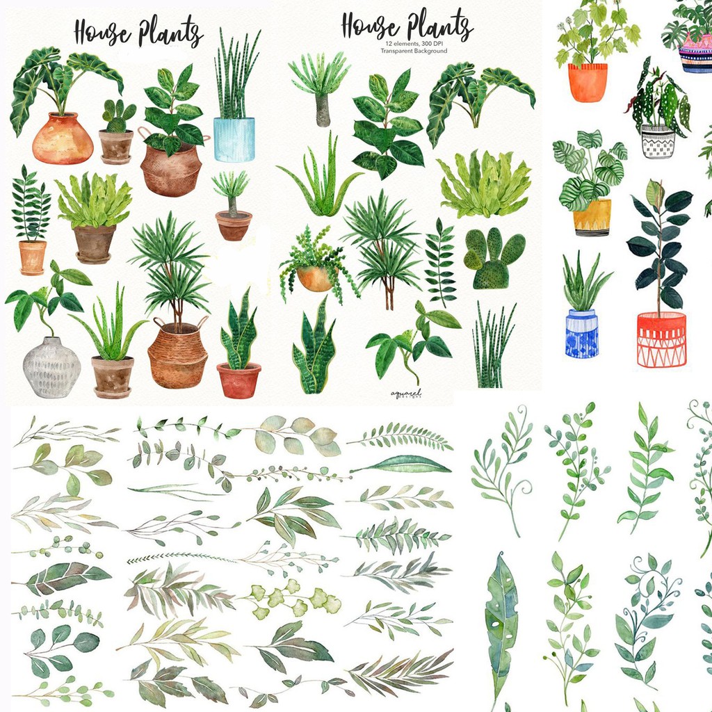 Jual Sticker Bunga/Tumbuhan/Daun Transparan untuk Journal/Notes ...