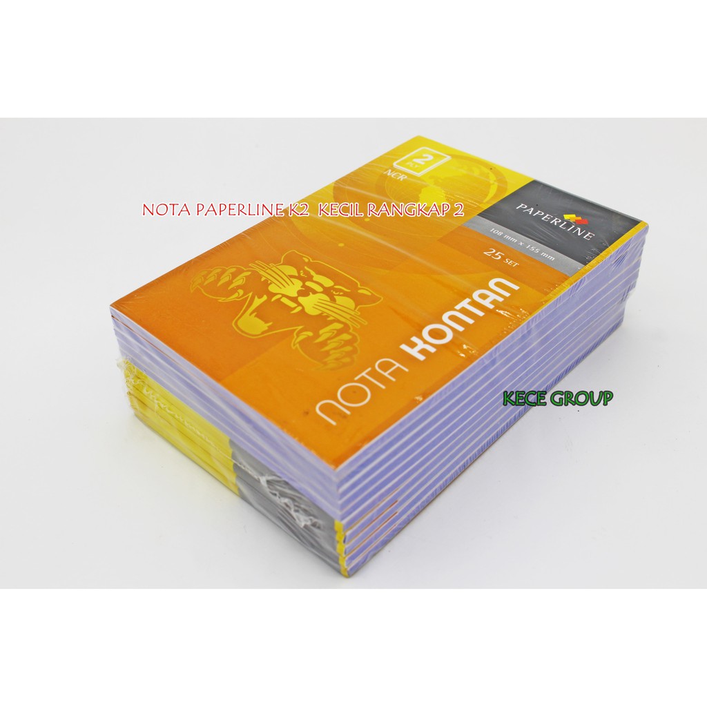 Jual BUKU NOTA KECIL K2 2PLY PAPERLINE / NOTA KONTAN KECIL 2 RANGKAP ...