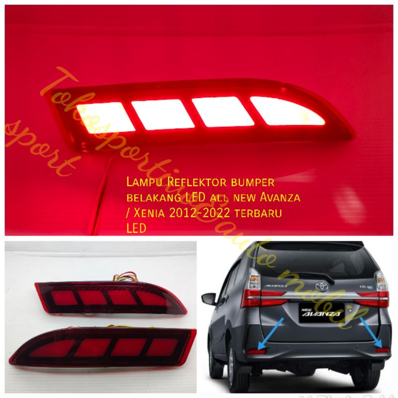 Jual Lampu LED reflektor bumper belakang all new Avanza Xenia 2012-2022 ...