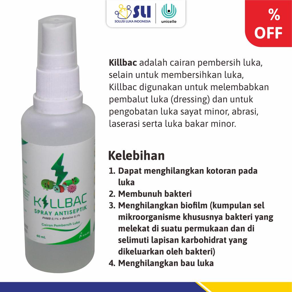 Jual KILLBAC ANTISEPTIK PEMBUNUH KUMAN 60ML | Shopee Indonesia