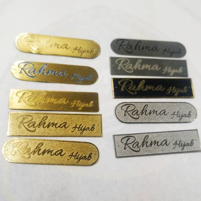 Jual label plat hijab minim order 100 pcs | Shopee Indonesia