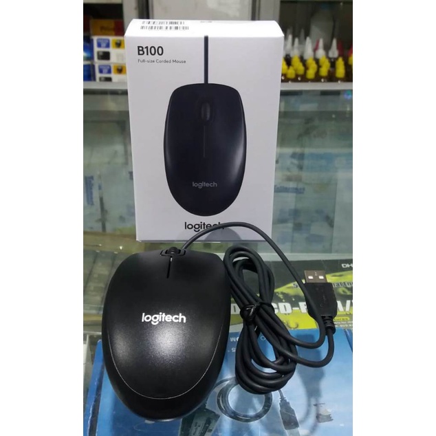 Jual LOGITECH USB OPTICAL MOUSE B100 | Shopee Indonesia