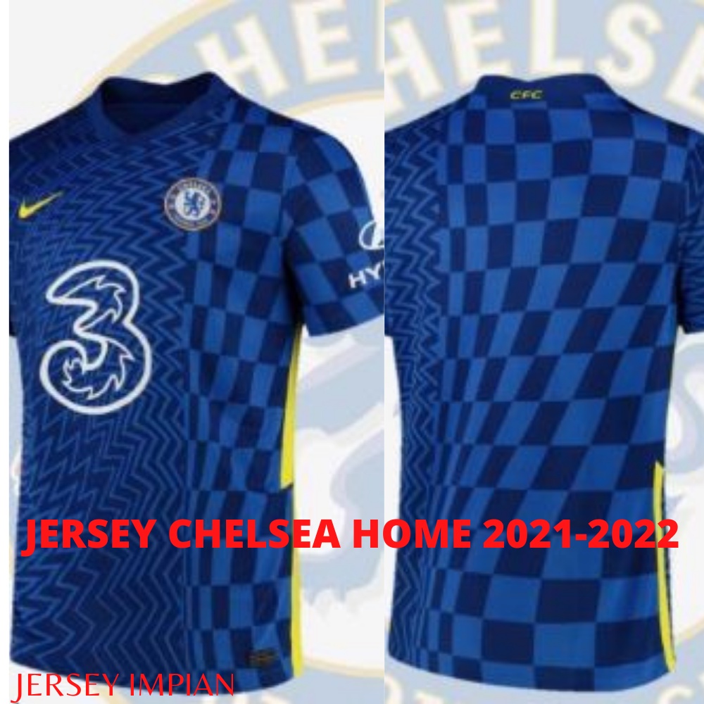 Jual Jersey Baju Pakaian Olahraga Sepak Bola Futsal CHELSEAA Home 2021 ...