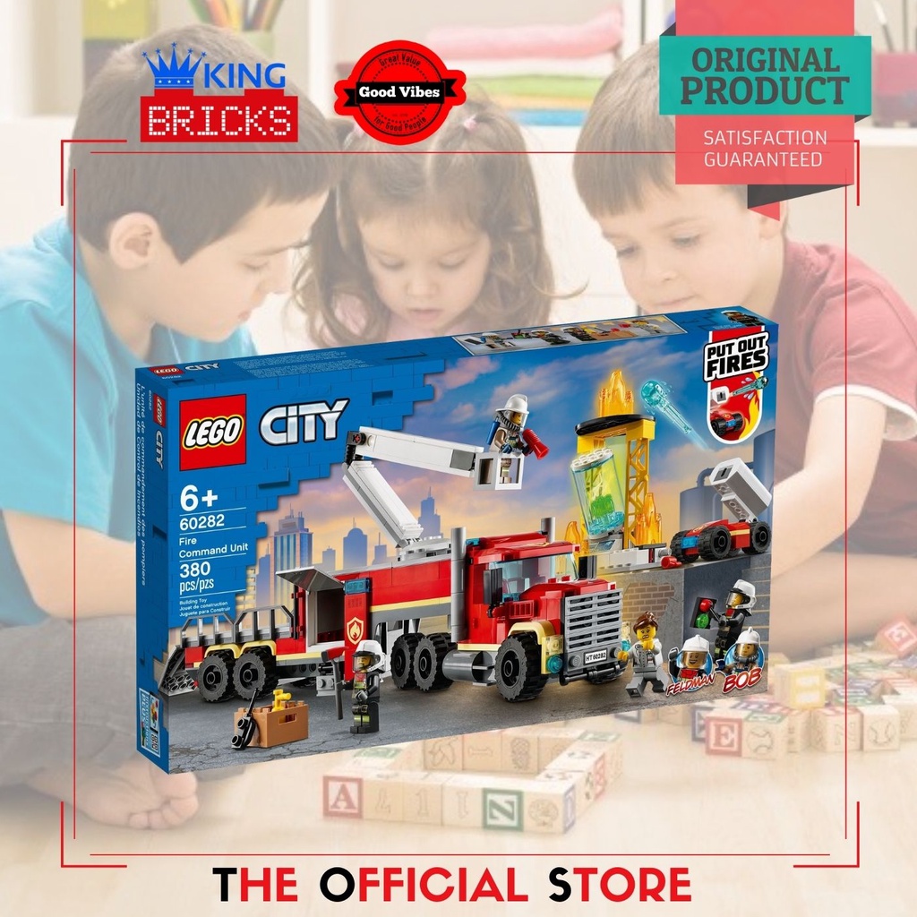 Jual LEGO Original CITY 60282 Fire Command Unit - Mainan Anak Edukasi ...