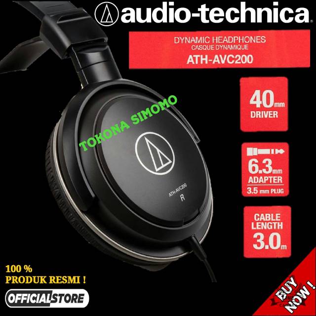 Jual Audio Technica ATH AVC200 / AVC 200 SonicPro Over-Ear Headphones ...