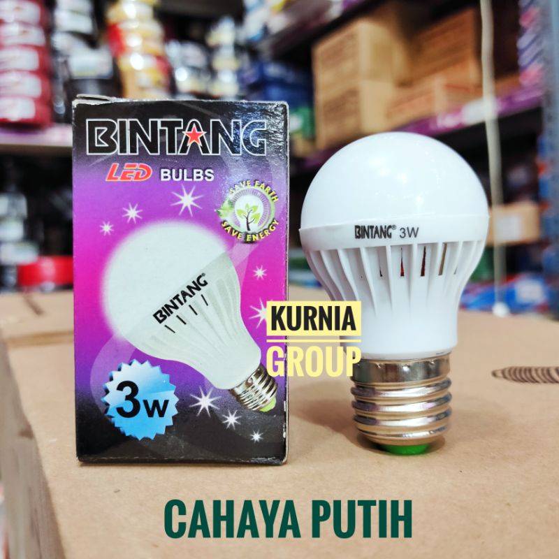 Jual LAMPU LED 3W PUTIH Termurah Hemat Energy 3 watt Bohlam 3watt 3 w ...