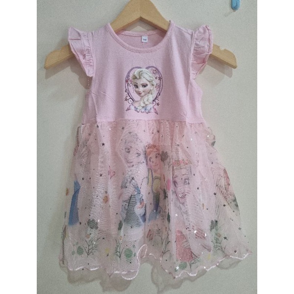 Jual Baju Frozen Elsa Anna Dress Gaun Ulang Tahun Pesta Princess Putri ...