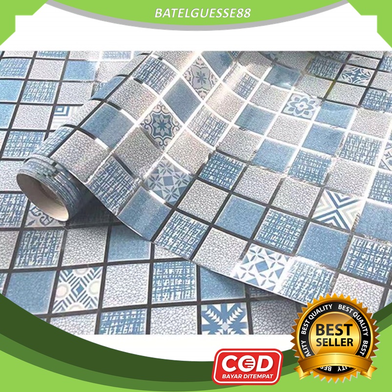 Jual (B88) WALLPAPER DAPUR PREMIUM MOTIF KERAMIK MOZAIK UKURAN 60CM X ...
