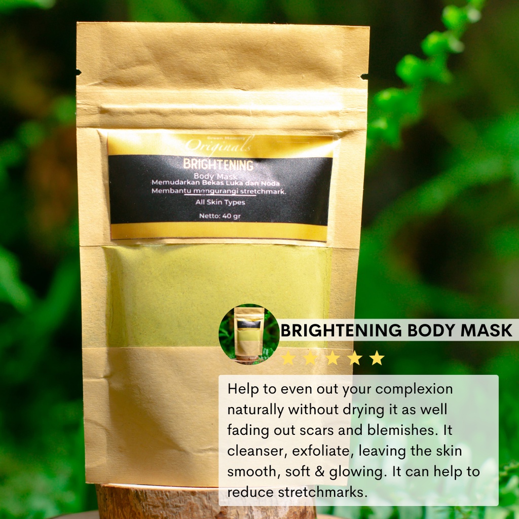 Jual Body Mask Powder Brightening - Masker Badan Organik (Masker Tubuh ...