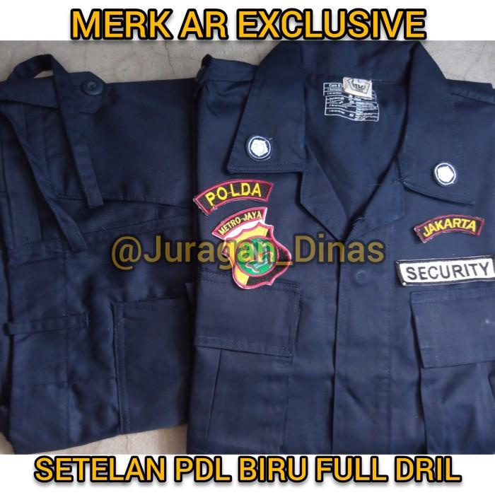 Jual Seragam Baju + Celana Pdl Biru Hitam Satpam Ar Exclusive Seragam ...