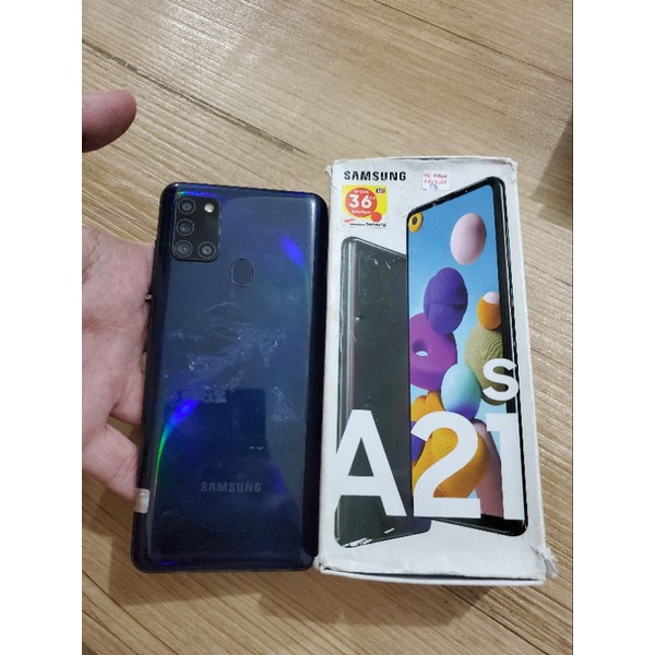 Jual SAMSUNG GALAXY A21S RAM 3/32GB DUAL SIM EX SEIN SECOND FULLSET NO MINUS | Shopee Indonesia