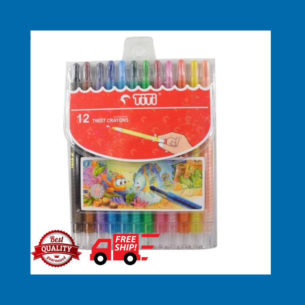 Jual CRAYON PUTAR TITI 12 WARNA PANJANG TI-CP-12T | Shopee Indonesia