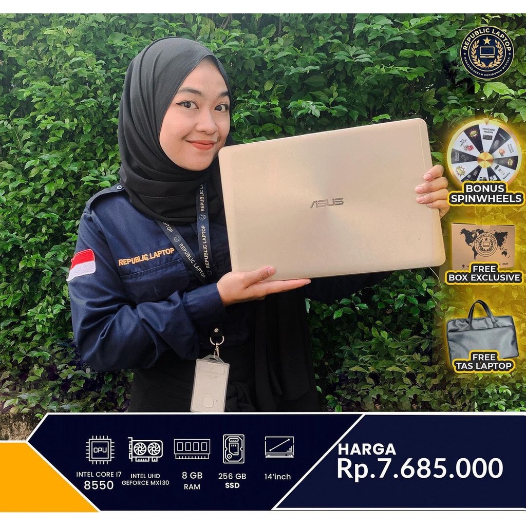 Jual ASUS VIVOBOOK 14 X442UF/Intel® Core™ i7-8550U/ Intel® UHD Graphics 620/ NVIDIA® GeForce ...