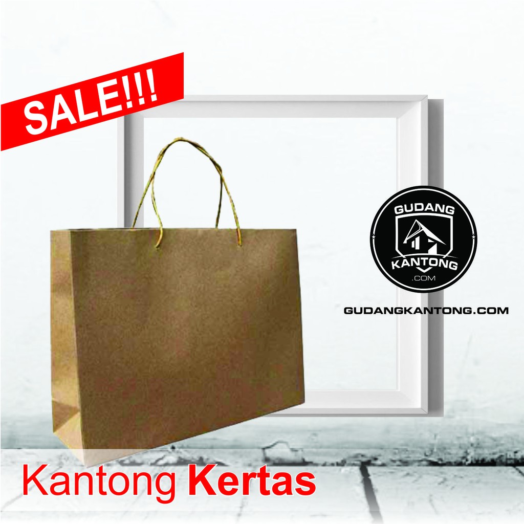 Jual PAPER BAG TB4 LEBAR POLOS UK 34 x 9 x 32 cm | Shopee Indonesia