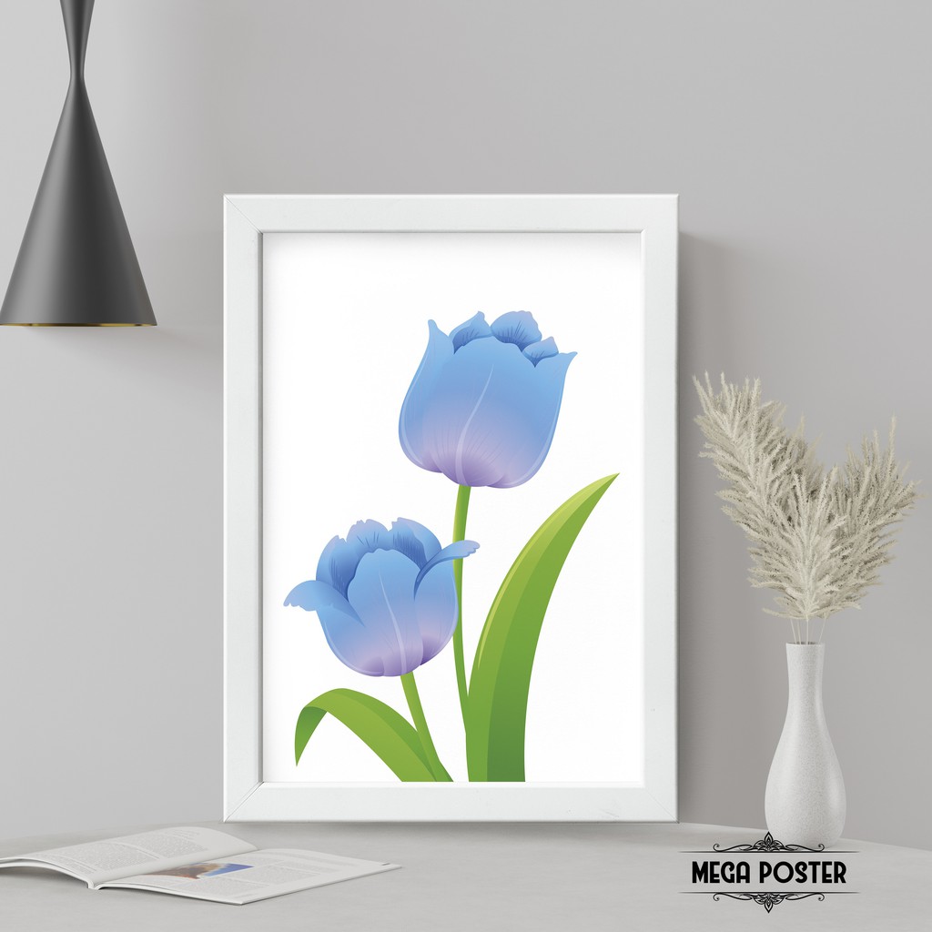 Jual Poster Bunga - TULIPS BIRU - Hiasan Dinding - Dekorasi Ruangan ...