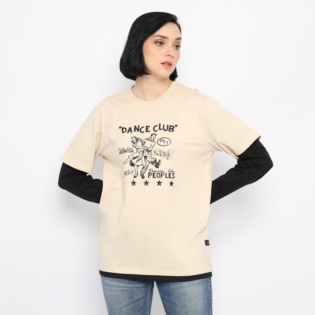 Jual Peoples kaos pria unisex double layer dance club - cream | Shopee ...