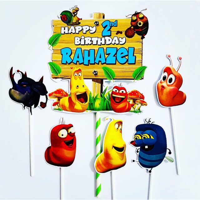Jual LARVA Topper Cake Birthday / Hiasan Kue Ulang Tahun | Shopee Indonesia