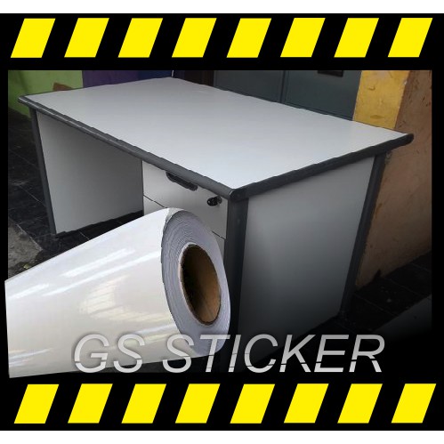 Jual stiker meja putih glossy/stiker putih glossy meja | Shopee Indonesia