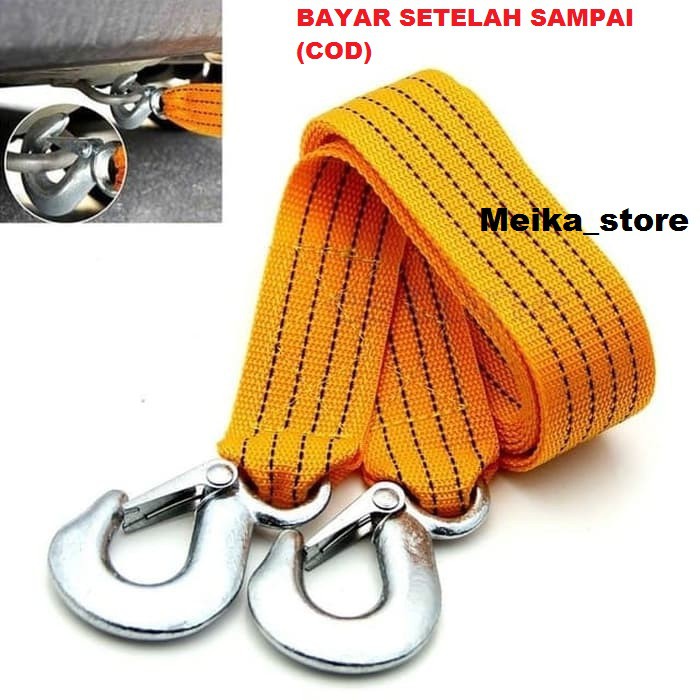Jual Tali Derek Mobil Emergency Tow Rope 3M 3 TON Towing Rope Darurat ...