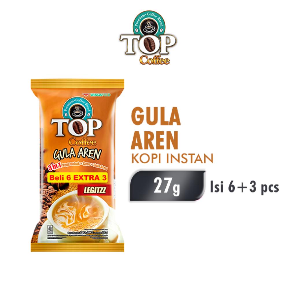 Jual Top Coffee Kopi Susu Gula Aren Tubruk 3 In 1 Pack 27 gr isi 6 + 3 ...