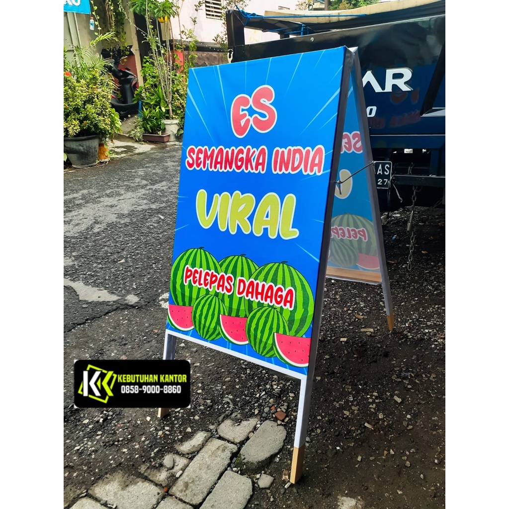 Jual Jual Banner Kayu Portable 50x80cm Papan Promosi Kayu Standing ...