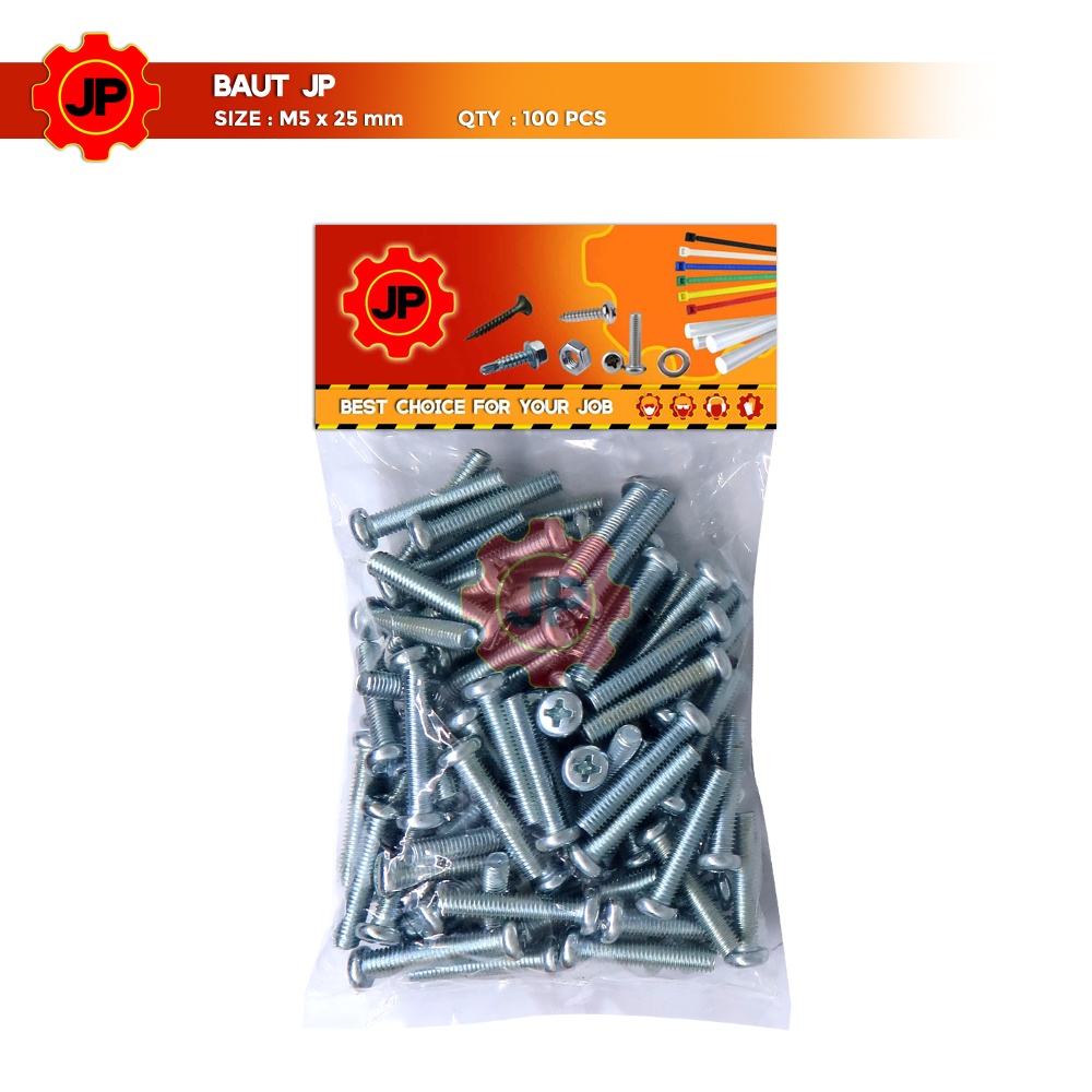 Jual BAUT JP M 5 x 25 MM - SEKRUP SKRUP BAUT JP 5x25 M5 x 25 ISI 100 ...