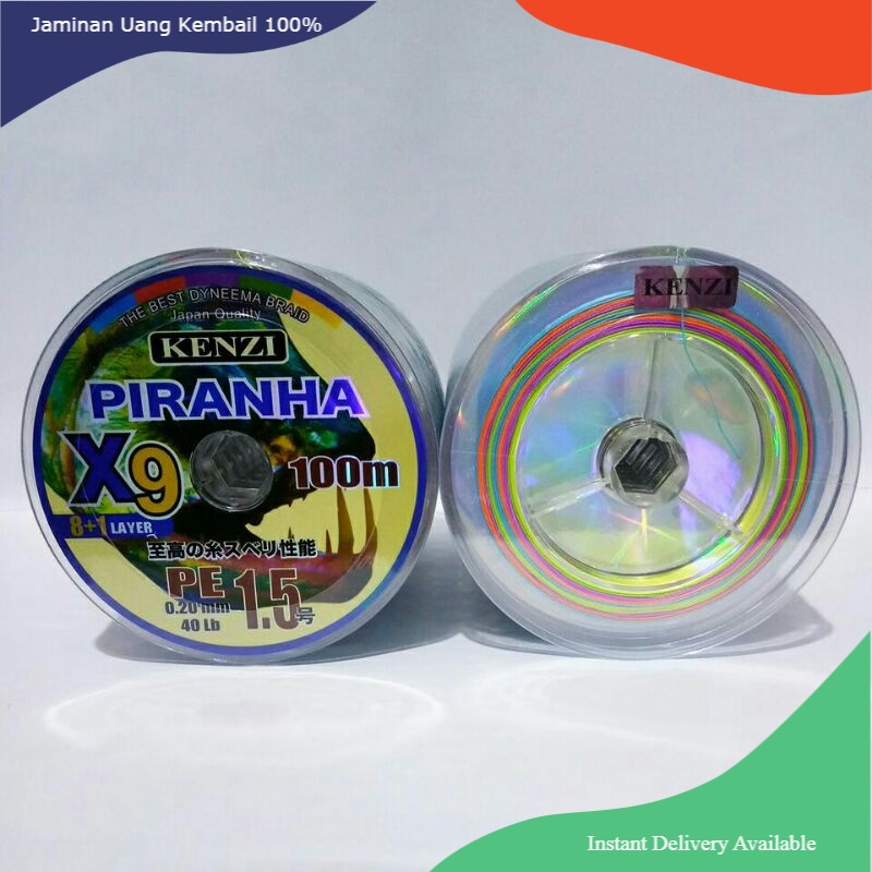 Jual Senar pancing PE Kenzi Piranha X8 tidak mudah putus rekomended bagi pemula belajar casting ...