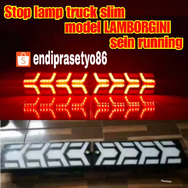 Jual Stop lamp truck slim model lamborghini | Shopee Indonesia