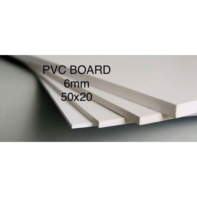 Jual PVC Board/ PVC Foam Board 6mm Ukuran 50 cm x 20 cm, 20 cm x 50 cm ...