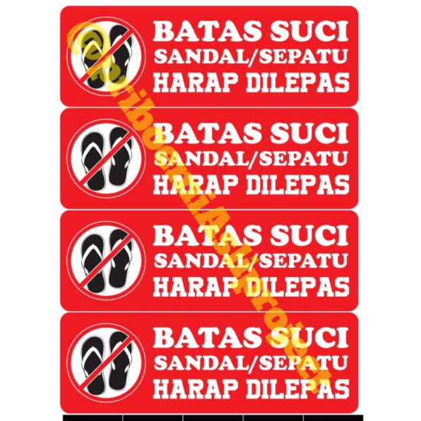 Jual STICKER VYNIL_BATAS SUCI 30x10cm | Shopee Indonesia
