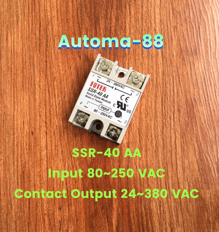 Jual FOTEK SSR 40A SSR-40AA Solid State Relay AC to AC Input 80-240V ...