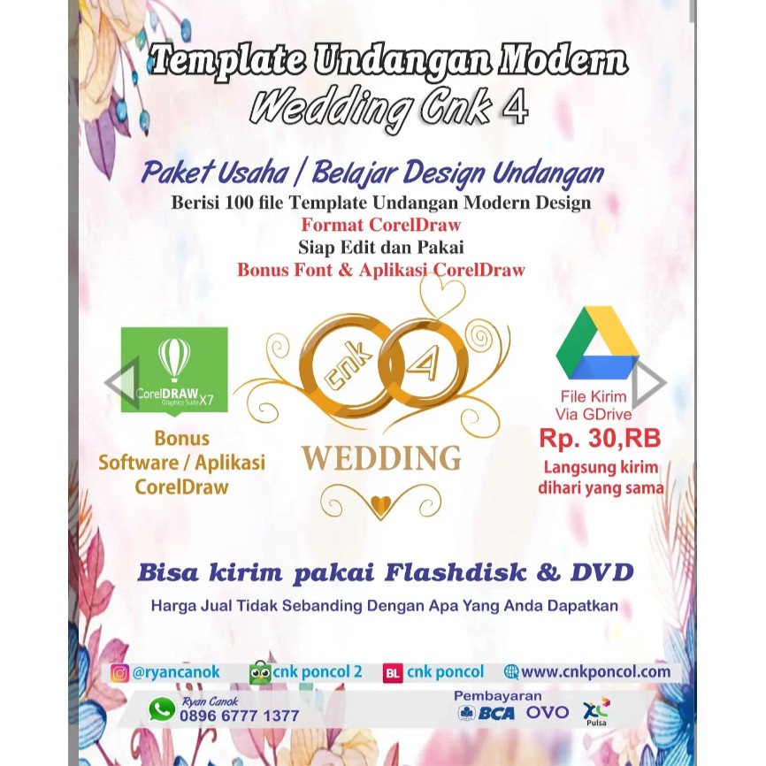 Jual TAMPLATE UNDANGAN MODERN KEREN CDR | Shopee Indonesia