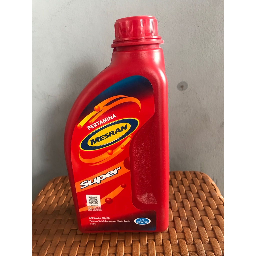 Jual Oli Pertamina Mesran Super SAE 20W-50 (1liter) | Shopee Indonesia