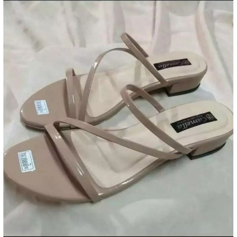Jual Sandal wanita hak tahu 3 cm simple kekinian,RINDI GG0009 | Shopee ...
